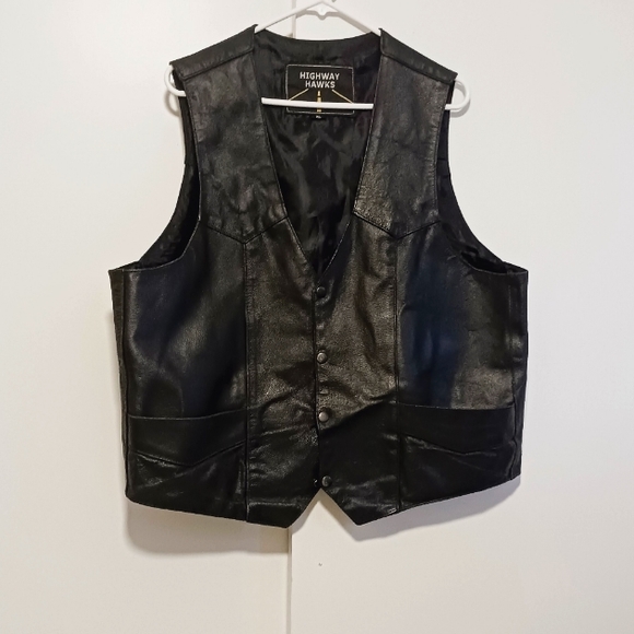 Highway Hawks | Suits & Blazers | Sturgis Motorcycle Rally 209 Black Leather Vest Size Xl | Poshmark